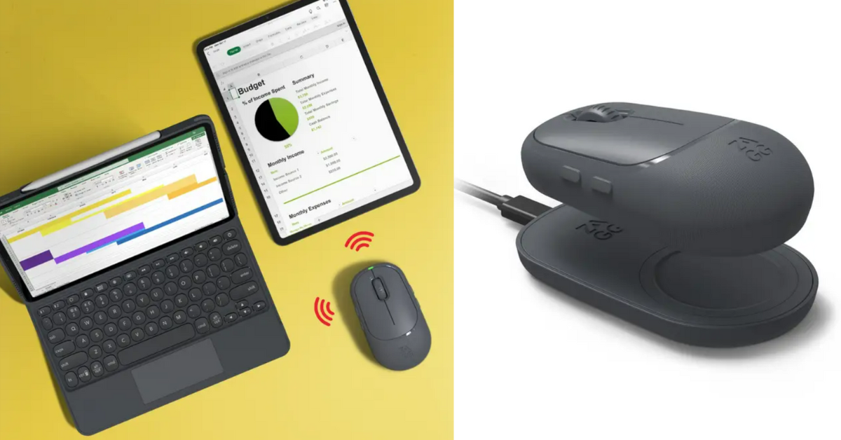 Zagg Pro Mouse - Charges Wirelessly and Pairs Up To 3 Devices