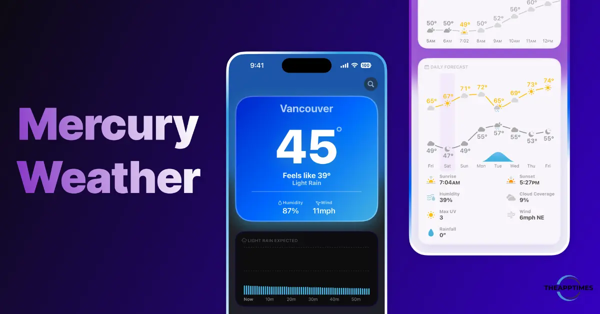 Mercury Weather: A Simple Elegant Weather App for Apple Devices
